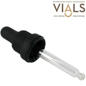 50ml Glass Dropper Pipette Tamper-Evident | RUBBER TEAT TYPE II